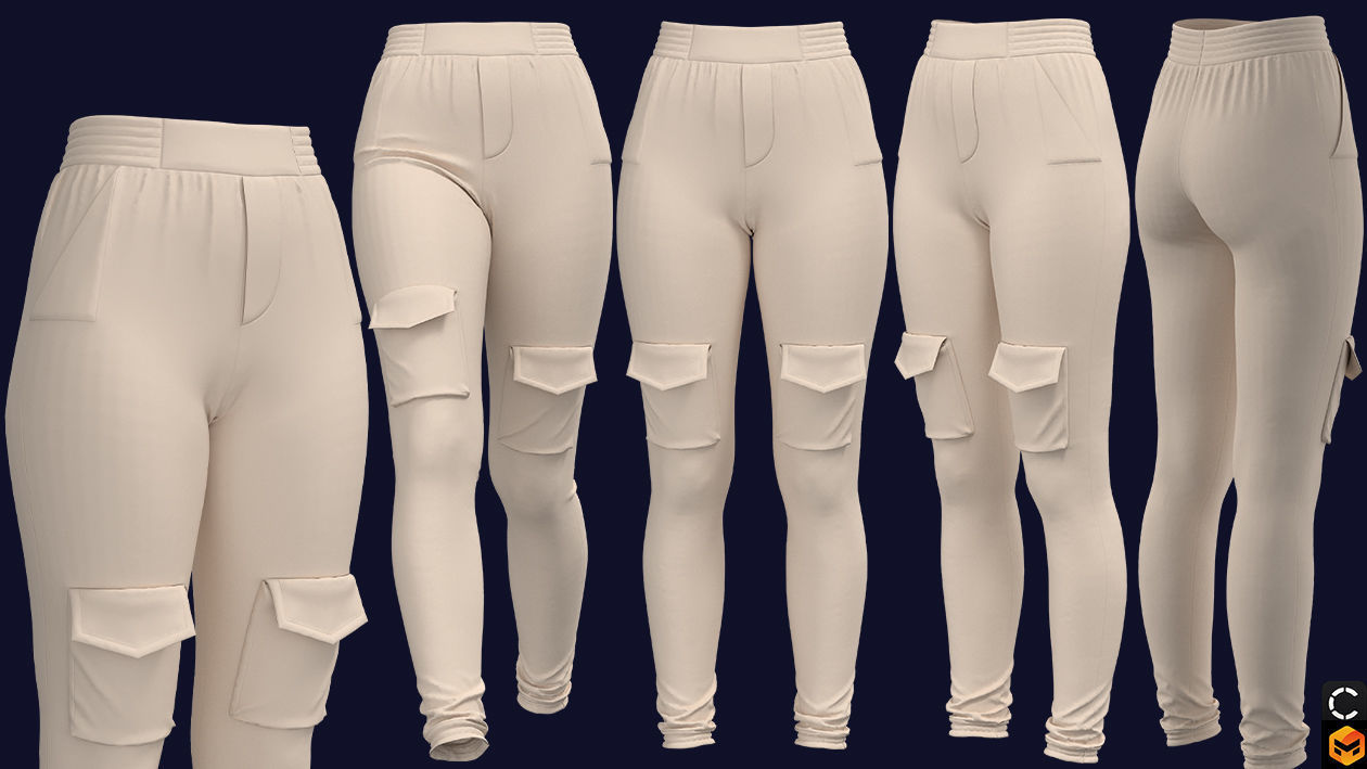 10 basic women pants 3D models Zprj Fbx OBJ 3D model | CGTrader