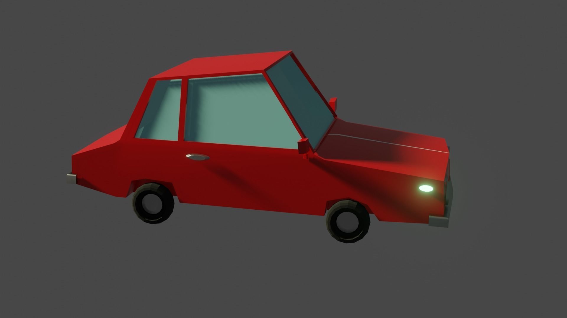 3D model 3D Low-Poly Red Car VR / AR / low-poly | CGTrader