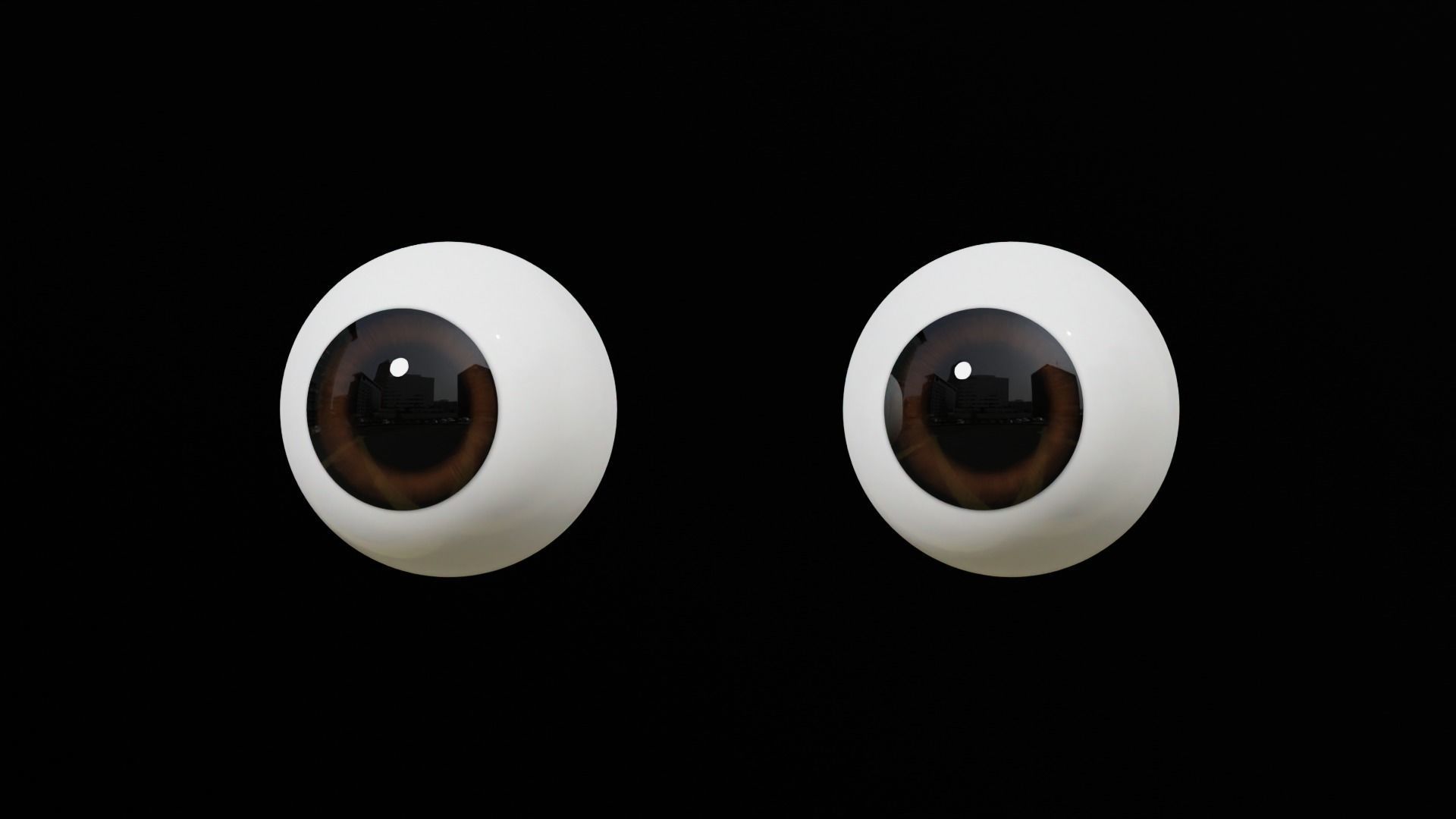 3D model Dark Brown Cartoon Eyes VR / AR / low-poly | CGTrader