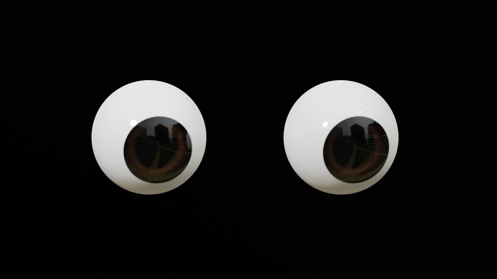 3D model Dark Brown Cartoon Eyes VR / AR / low-poly | CGTrader