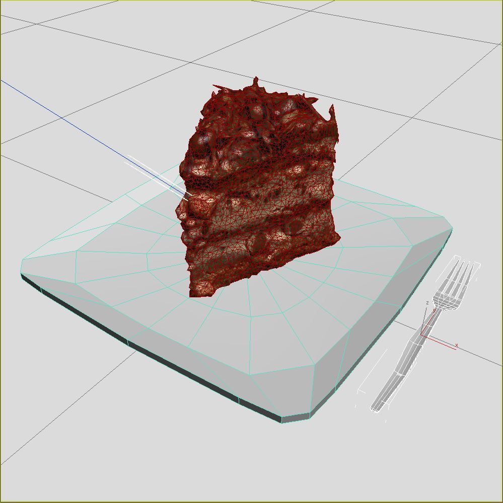 Chocolate Cake Slice 3D model | CGTrader