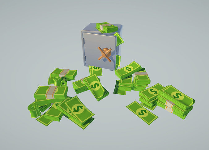 Stylized dollars 3D model | CGTrader