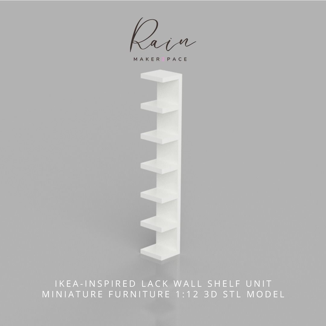IKEA INSPIRED LACK Wall Shelf Unit Miniature Furniture 3D model 3D ...