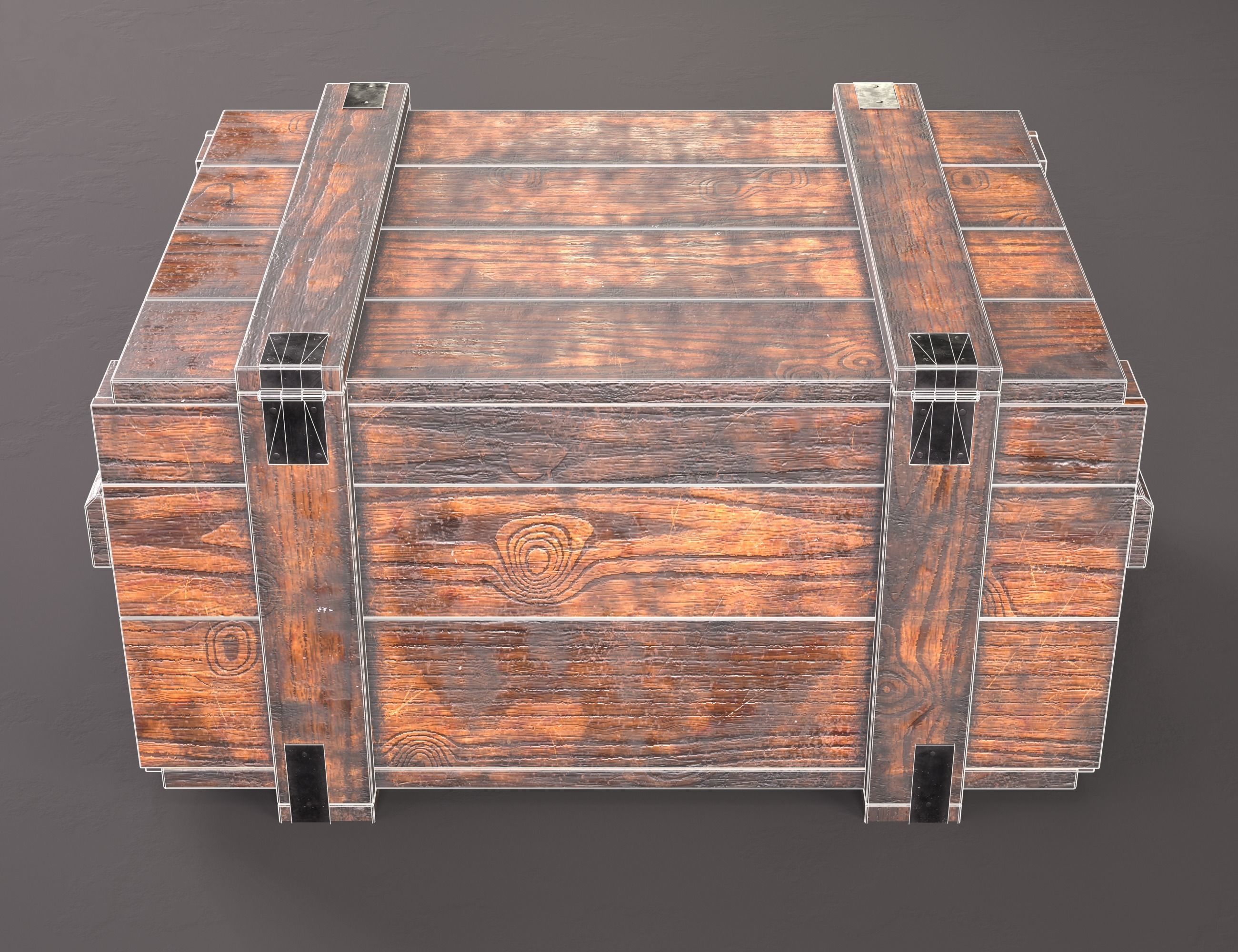 3D model Industrial wooden box VR / AR / low-poly | CGTrader