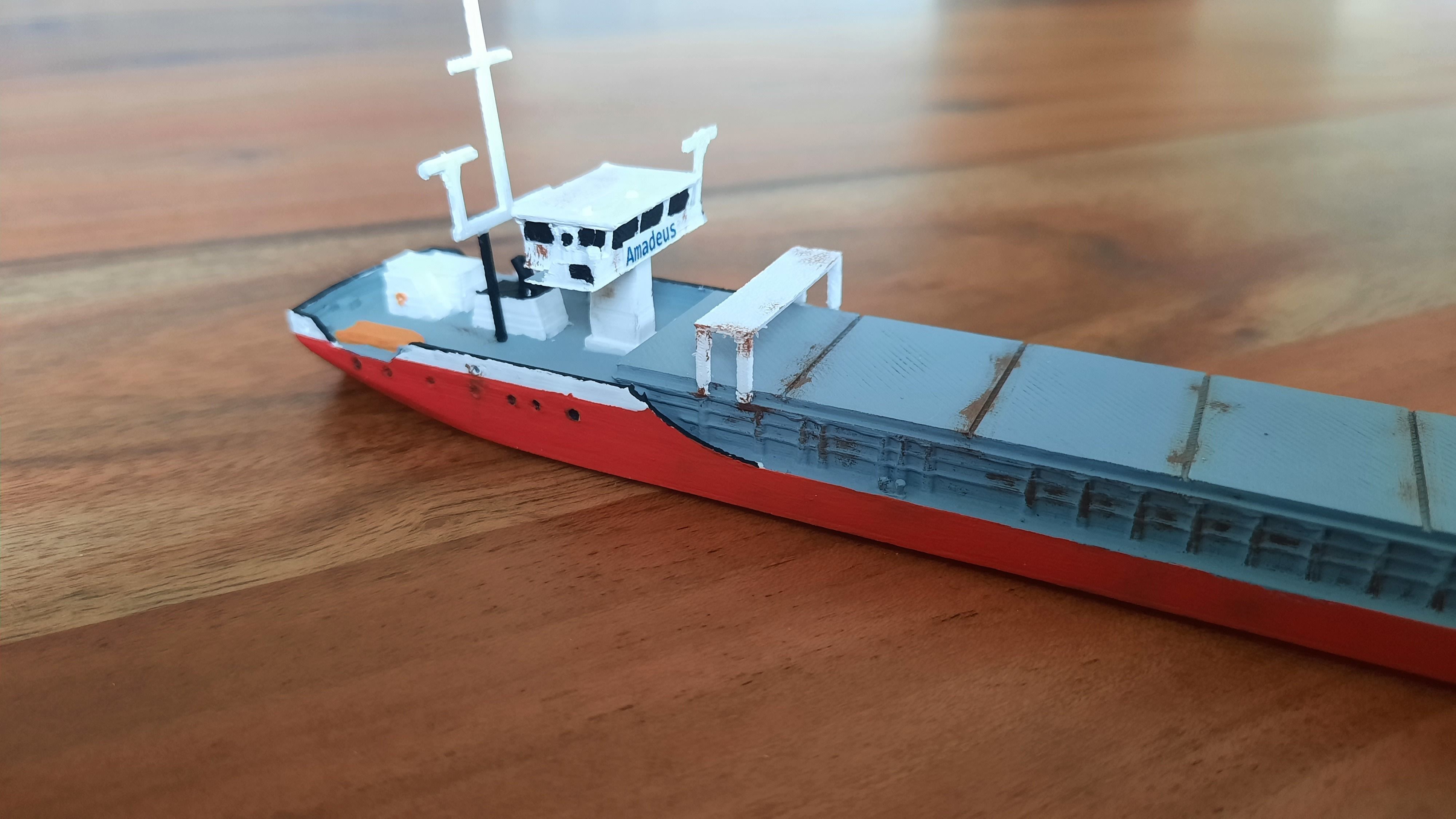 COASTAL CARGO SHIP WATERLINE MODEL - 3D MODEL FOR PRINTING 3D model 3D ...