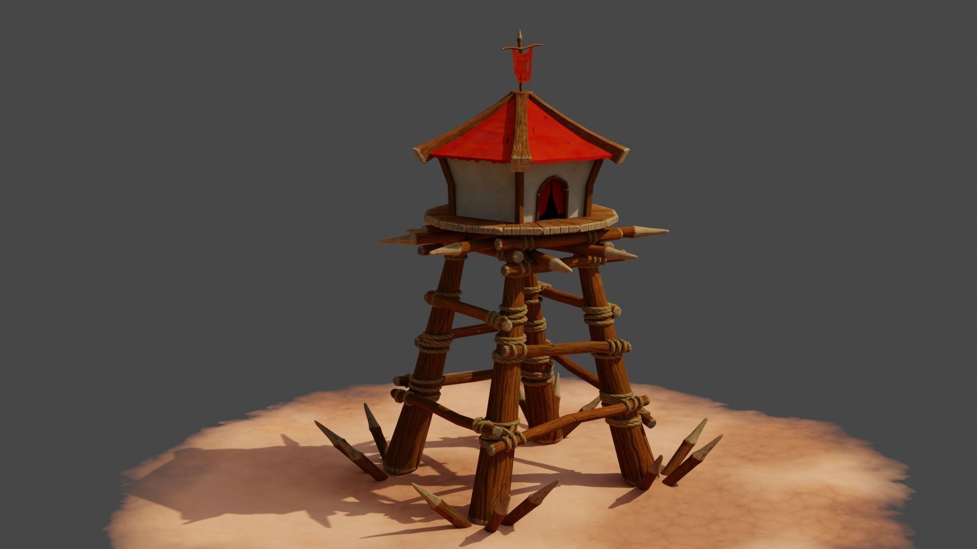3D model Stylized Watchtower VR / AR / low-poly | CGTrader