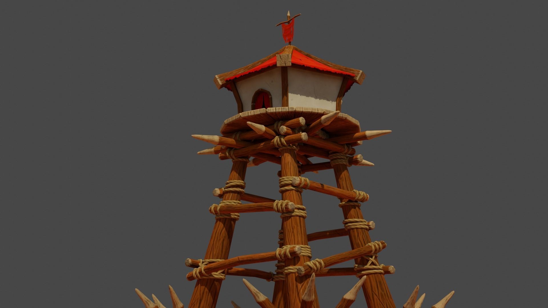 3D model Stylized Watchtower VR / AR / low-poly | CGTrader