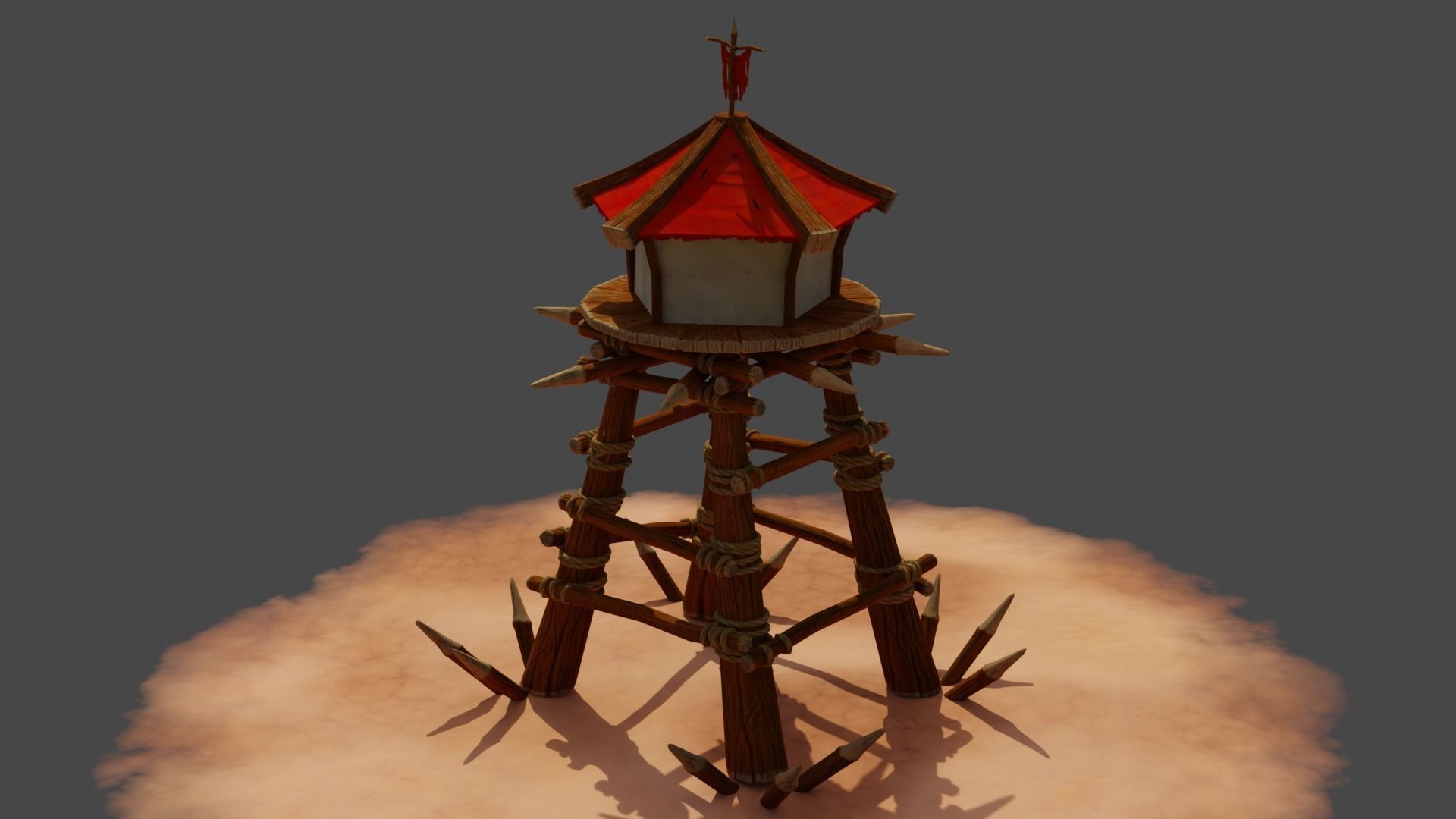 3D model Stylized Watchtower VR / AR / low-poly | CGTrader