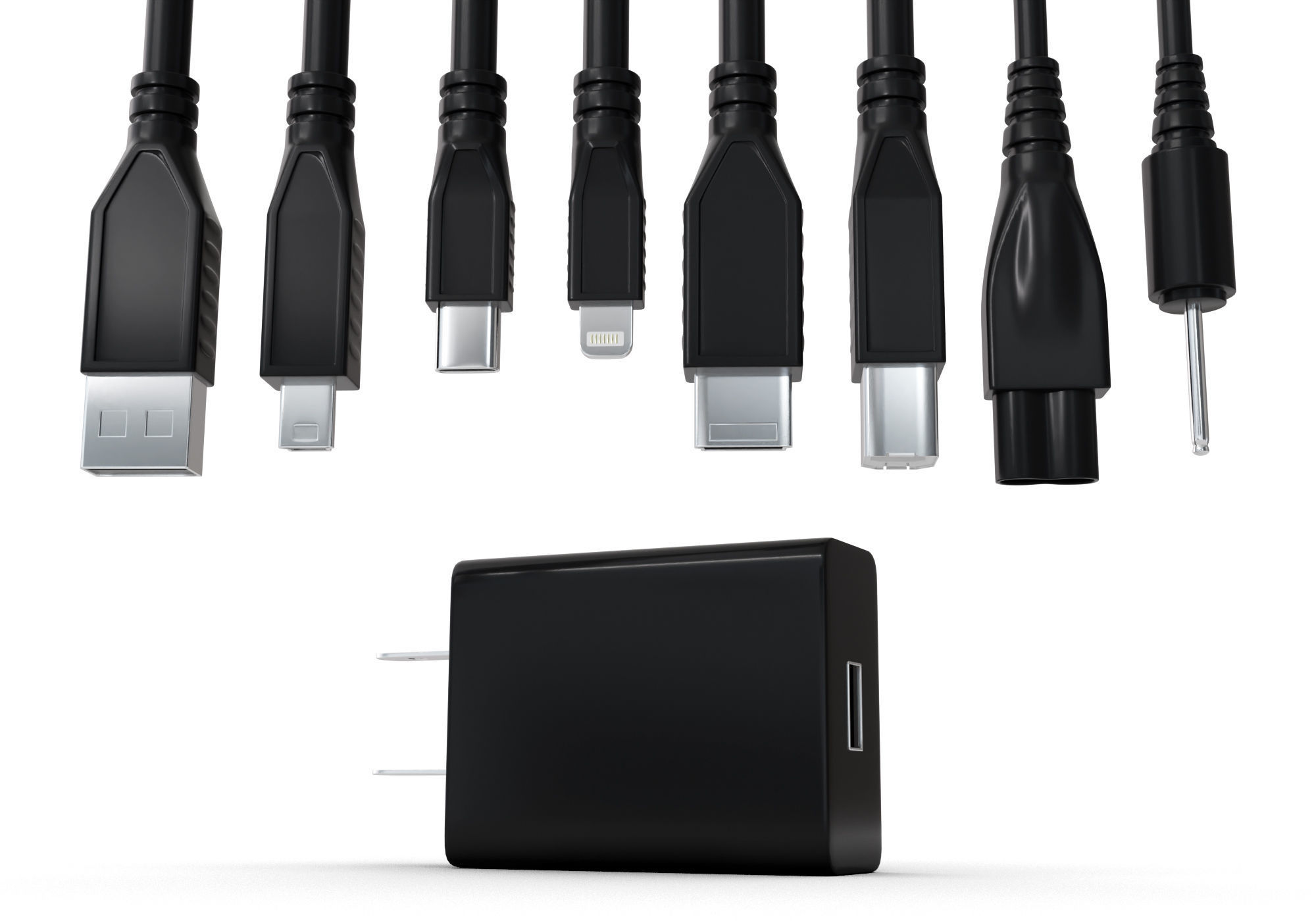 USB Cables and Connections 3D model | CGTrader