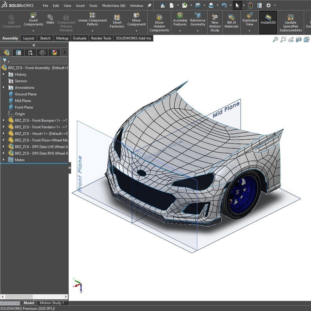 BRZ ZC6 Front Assembly Exterior Surface - 3D Laser-Scanned 3D model ...