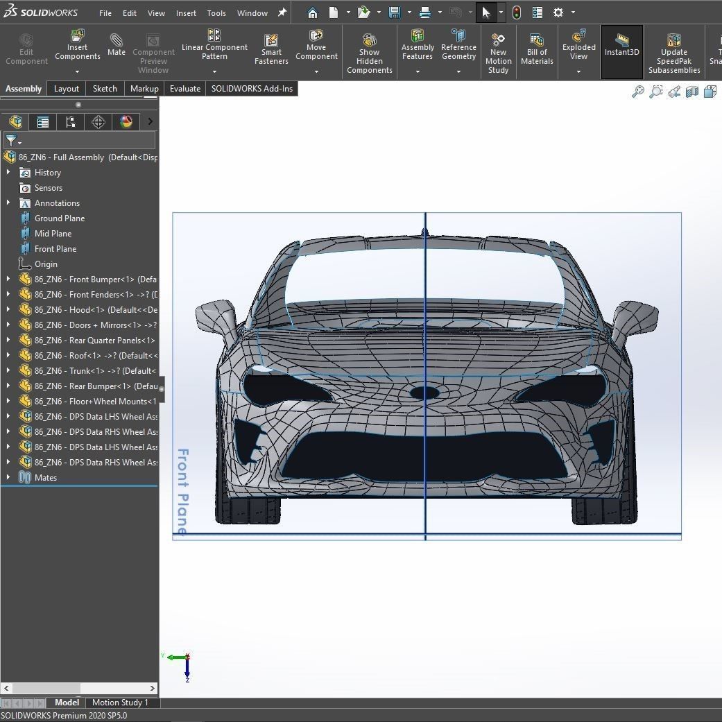 86 ZN6 Full Assembly Exterior Surface - 3D Laser-Scanned 3D model ...