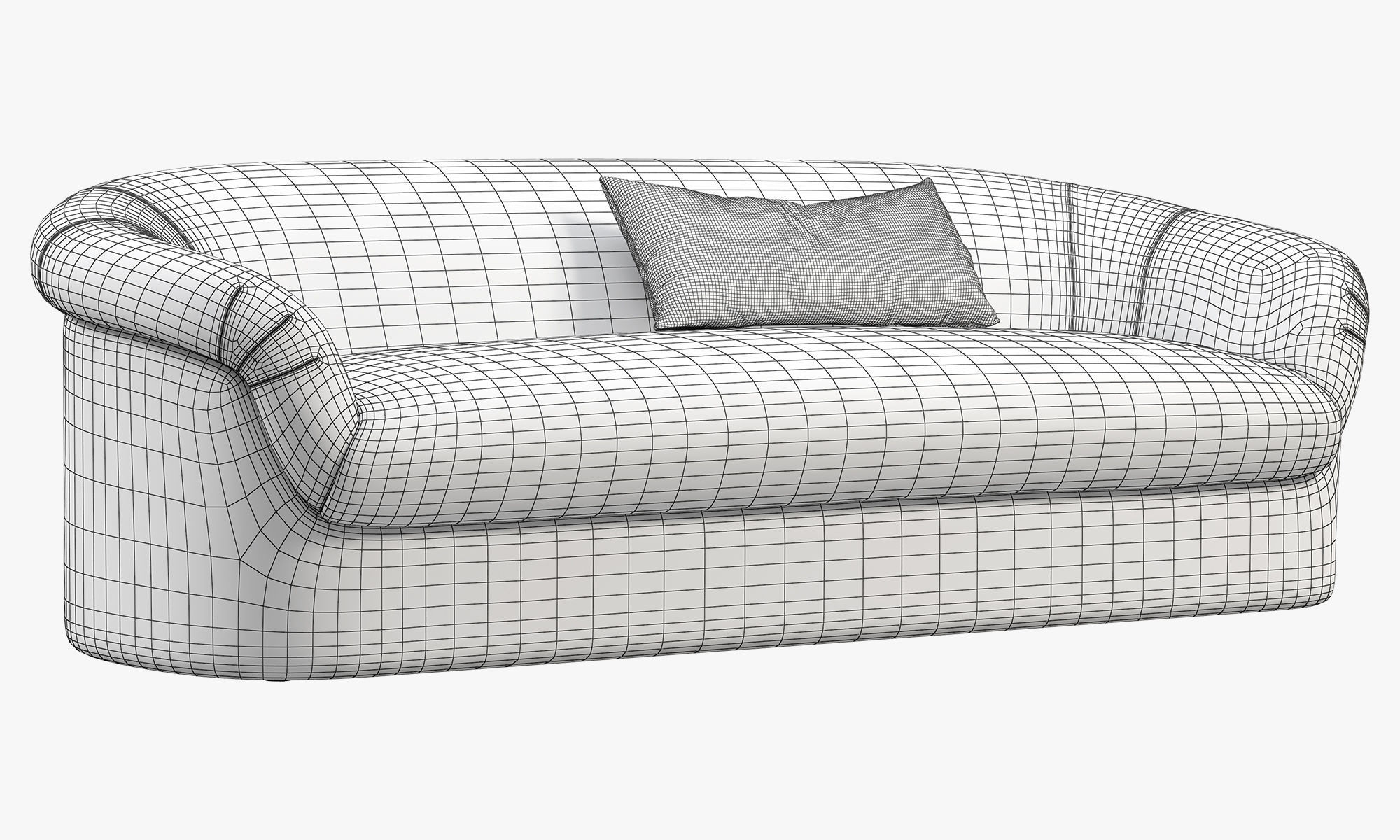 Sedilia Roll top Sofa 3D model | CGTrader