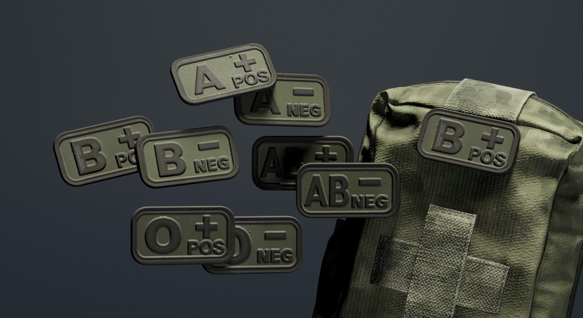 3D model Blood Group Patches VR / AR / low-poly | CGTrader