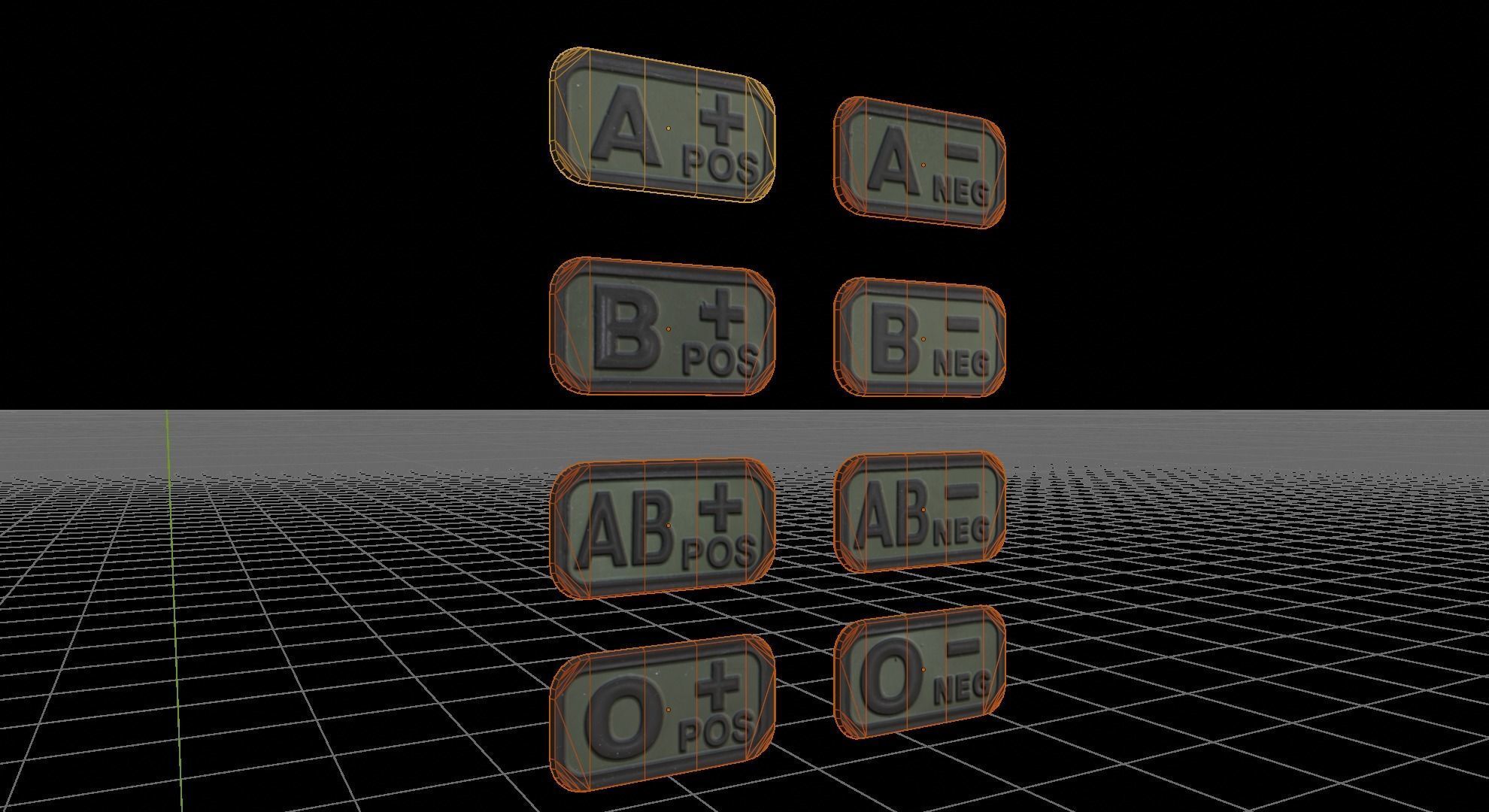 3D model Blood Group Patches VR / AR / low-poly | CGTrader
