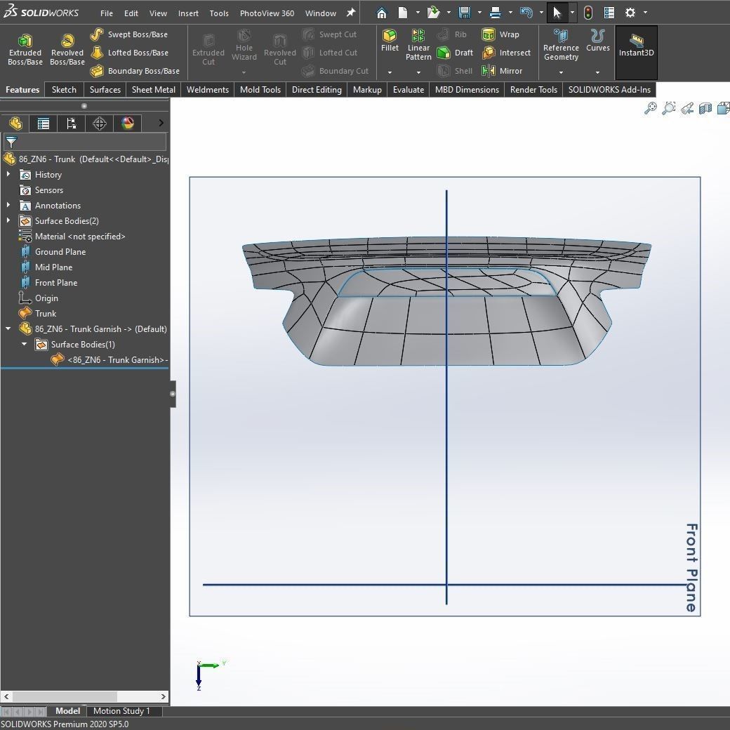86 ZN6 Trunk Exterior Surface - 3D Laser-Scanned 3D model | CGTrader