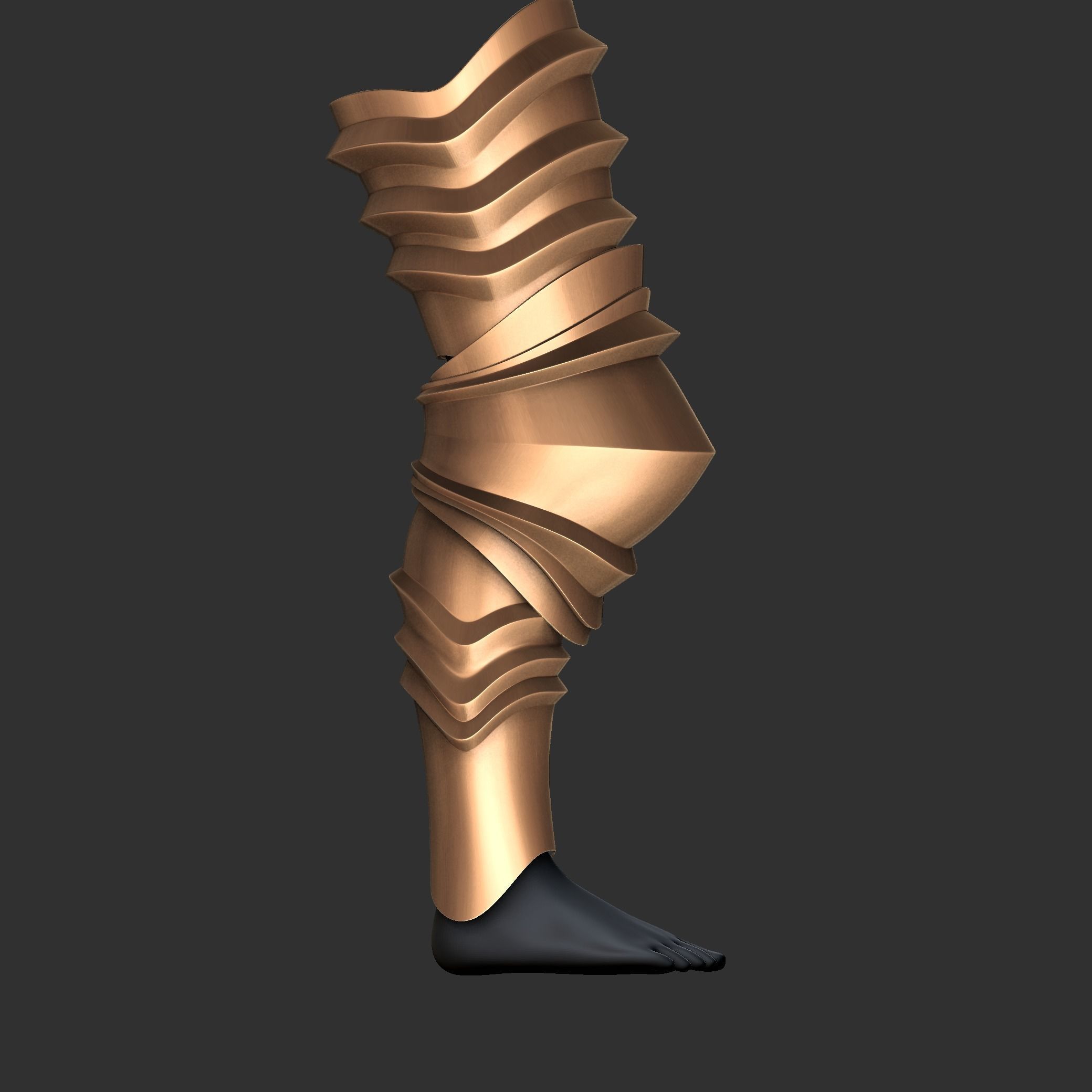 3D model Leg Armor Highpoly and Lowpoly With UVs Vol 1 VR / AR / low ...