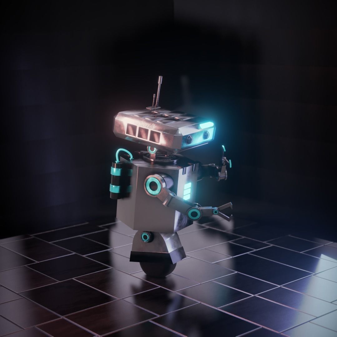 3D Sci-Fi worker Robot in blender 3D model animated | CGTrader
