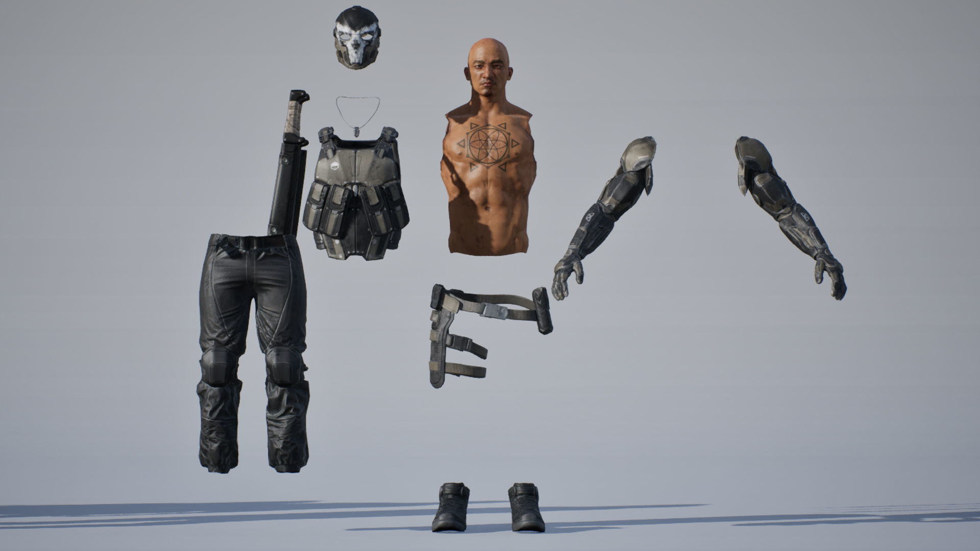 3D model Futuristic Mercenary VR / AR / low-poly | CGTrader