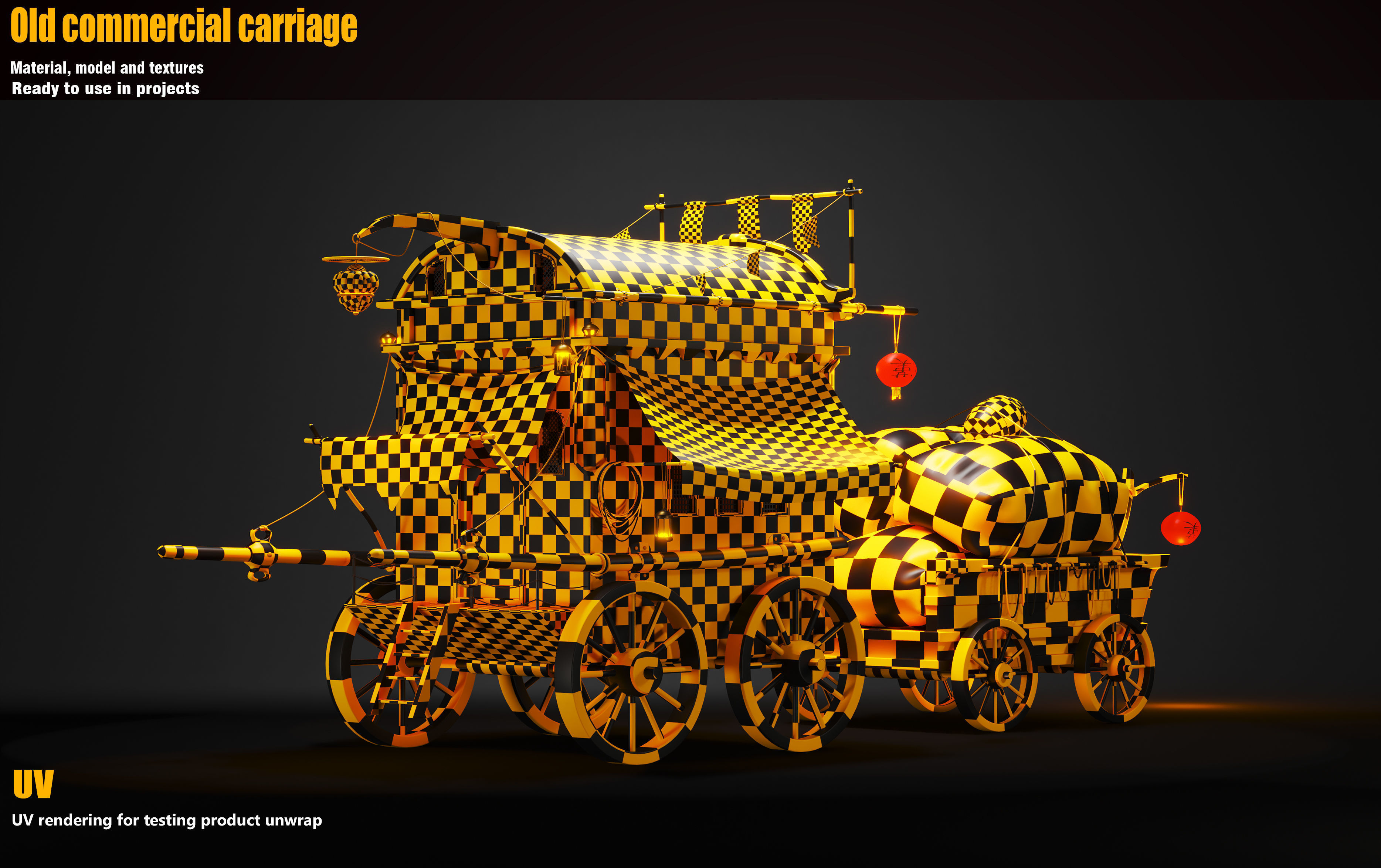 old commercial carriage 3D model | CGTrader