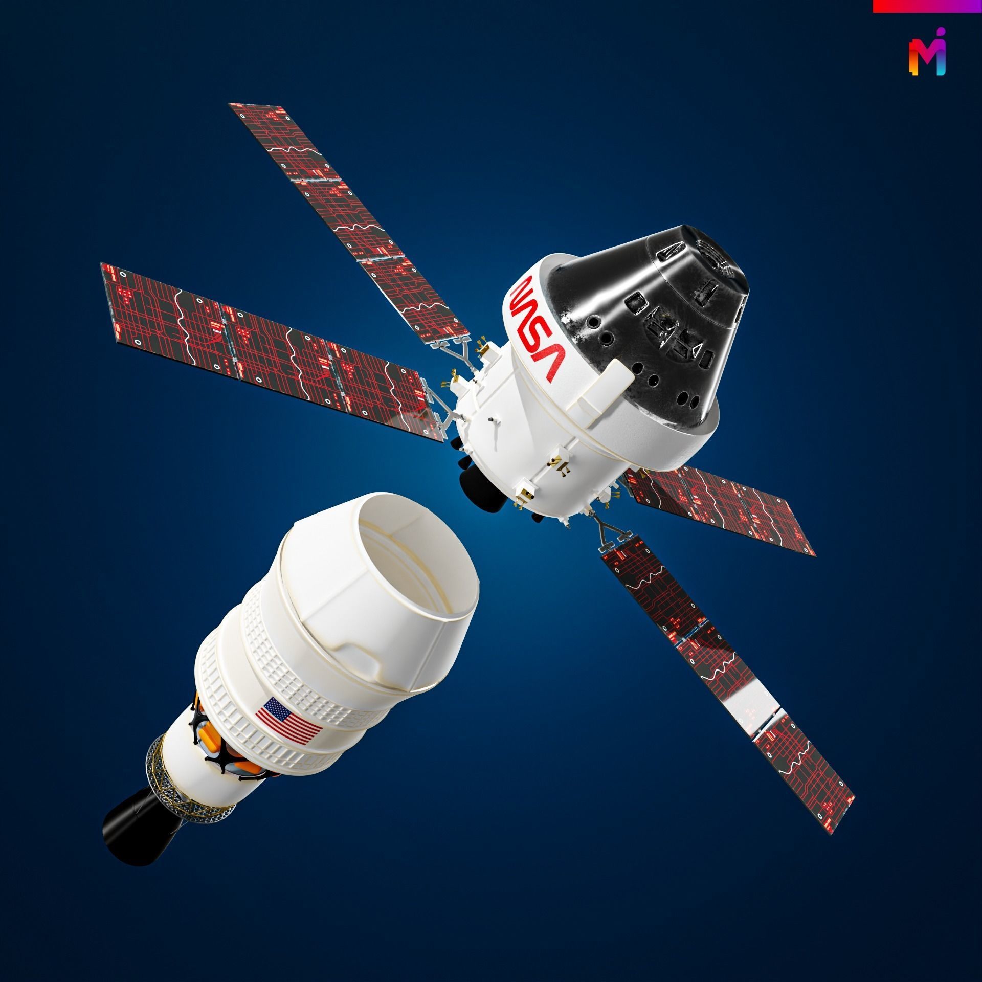 Orion Spacecraft NASA 3D model | CGTrader