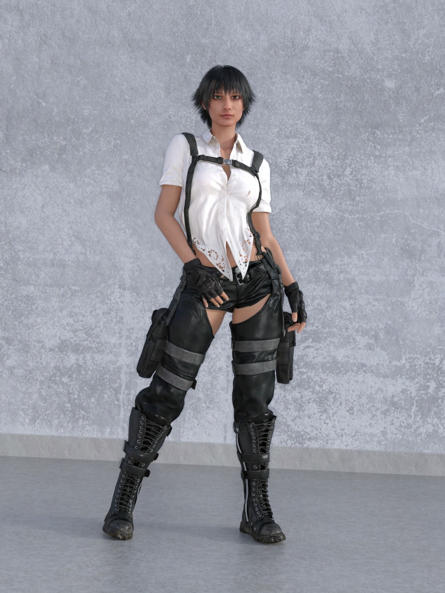 3D model Lady DMC 5 - Game Ready VR / AR / low-poly | CGTrader