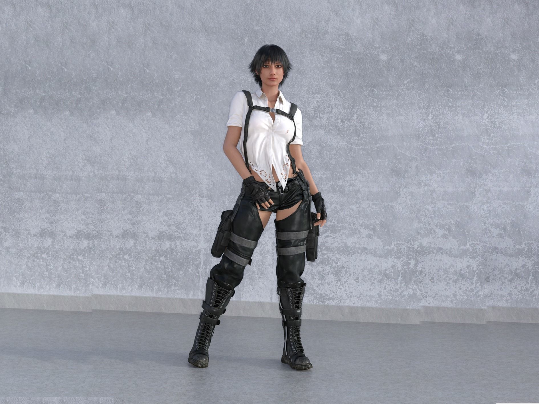 3D model Lady DMC 5 - Game Ready VR / AR / low-poly | CGTrader