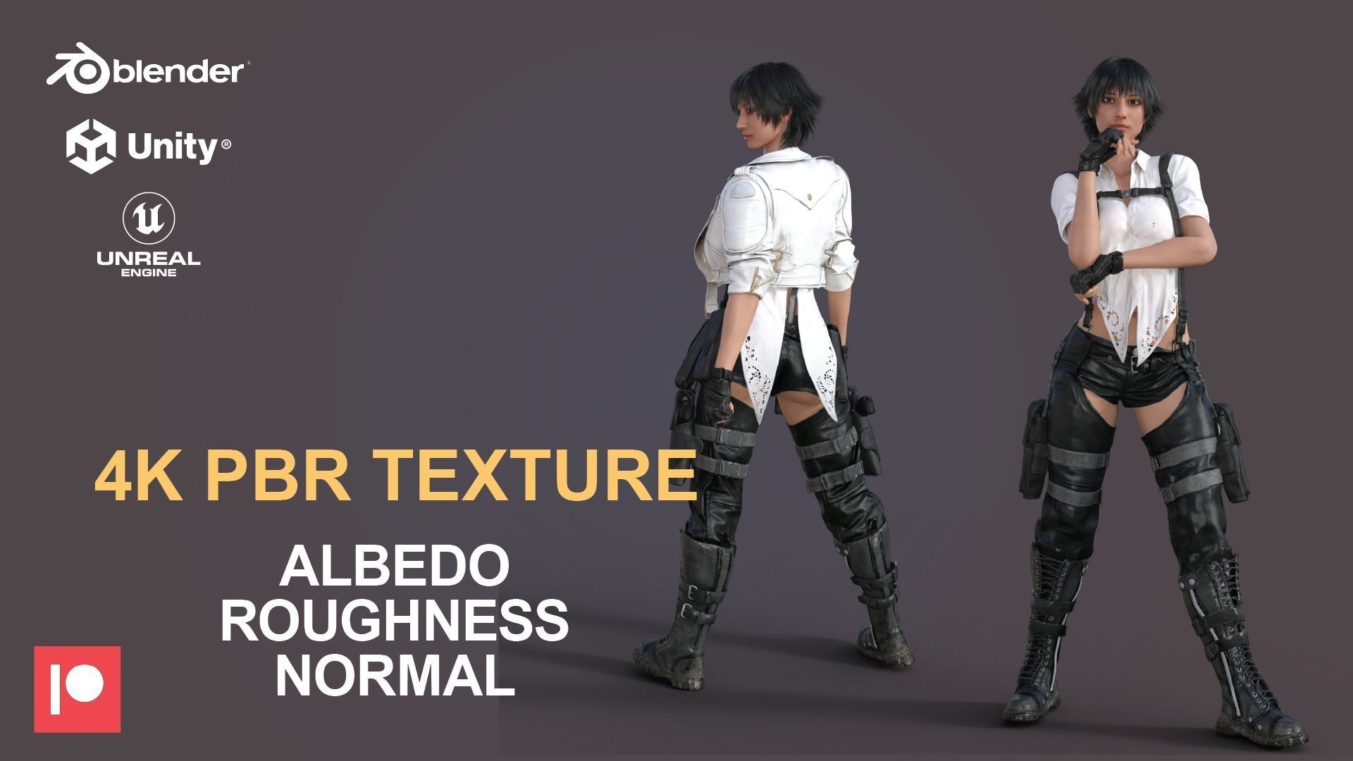 3D model Lady DMC 5 - Game Ready VR / AR / low-poly | CGTrader