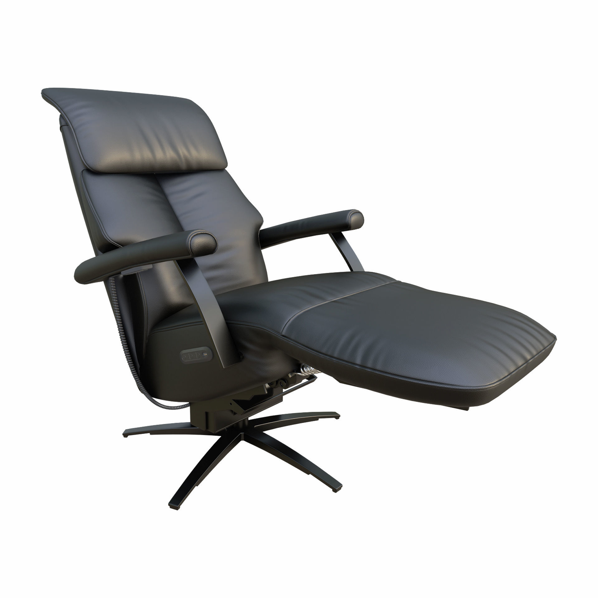 Troesser Relaxsessel 341 Swivel Recliner Chair 3D model animated rigged ...