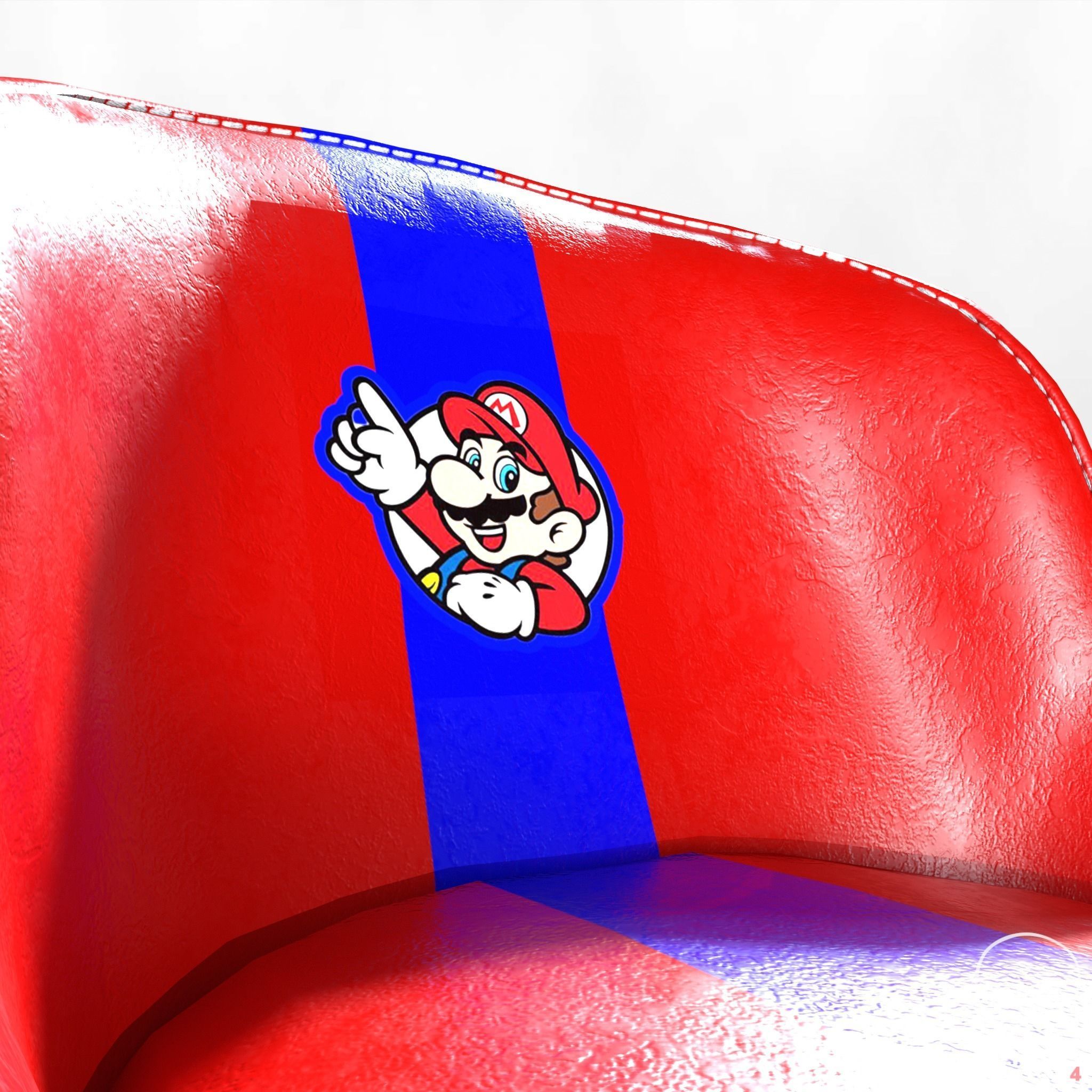 3D model Super Mario Arm Chair - Low Poly 3D Model VR / AR / low-poly ...