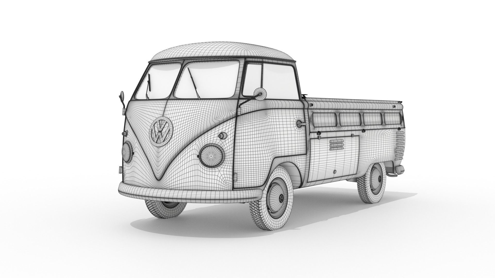 Volkswagen Transporter T1 - Pickup 3D model | CGTrader