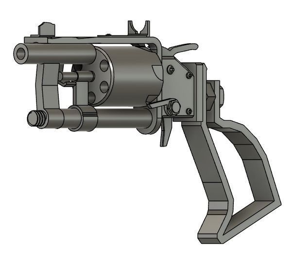 Fallout 4 Pipe Revolver Replica 3D model 3D printable | CGTrader