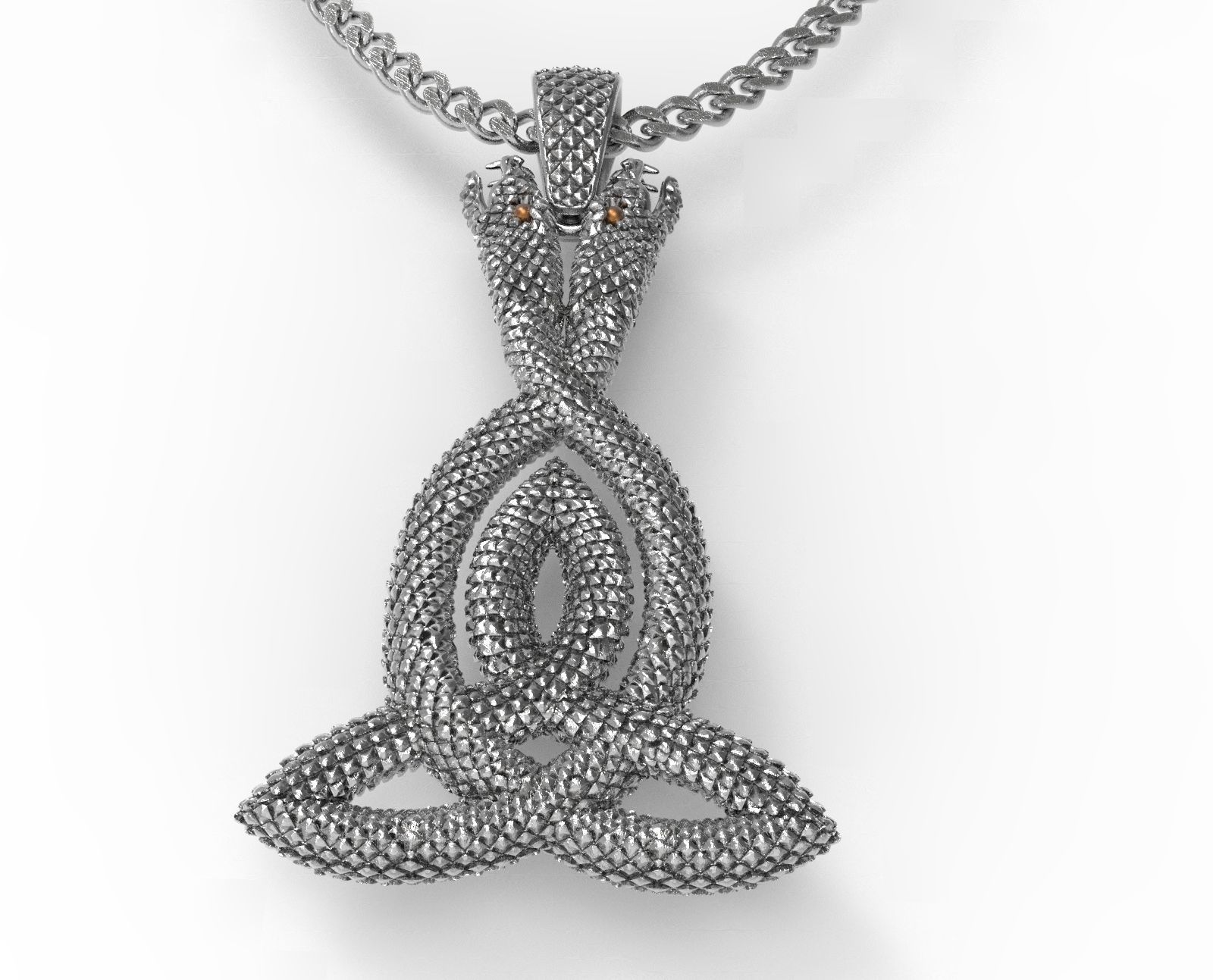 Twist Snake Printable Pendant 3D model 3D printable | CGTrader