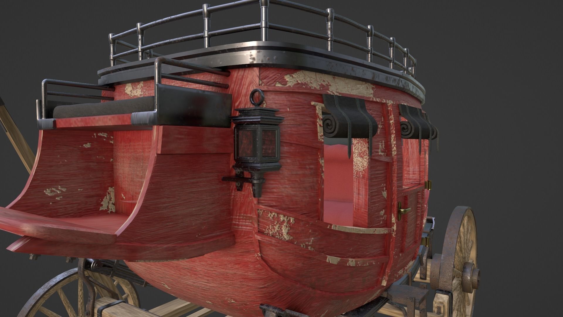 3D model Stage Coach Wagon VR / AR / low-poly | CGTrader