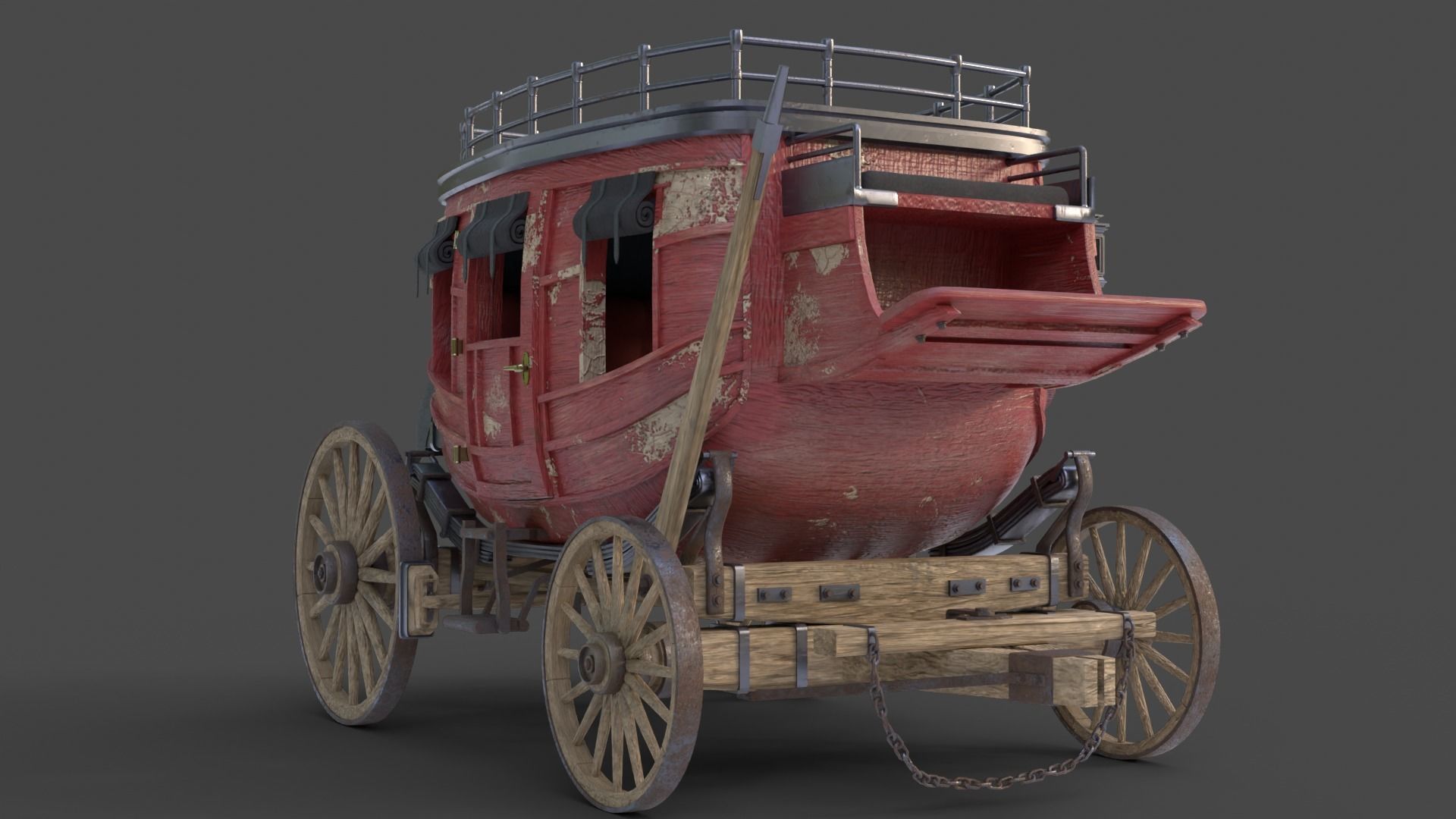 3D model Stage Coach Wagon VR / AR / low-poly | CGTrader