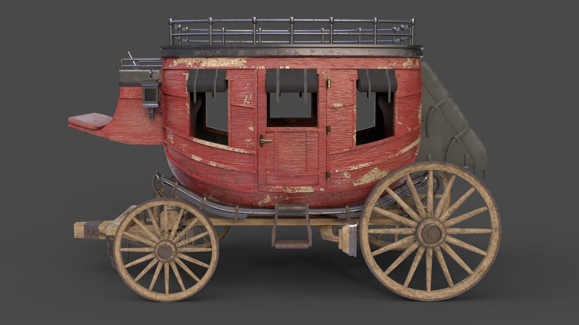 3D model Stage Coach Wagon VR / AR / low-poly | CGTrader