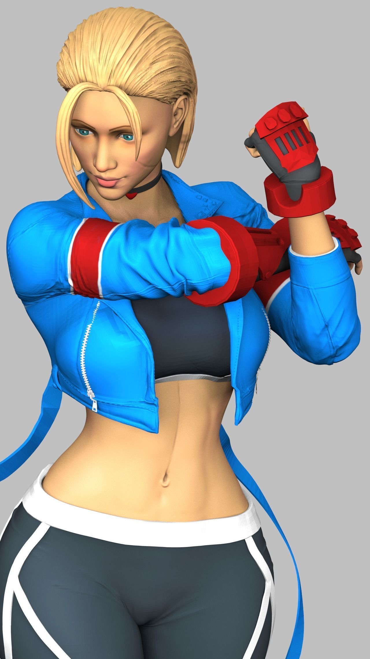 cammy street fighter 6 power pose 3D model 3D printable | CGTrader