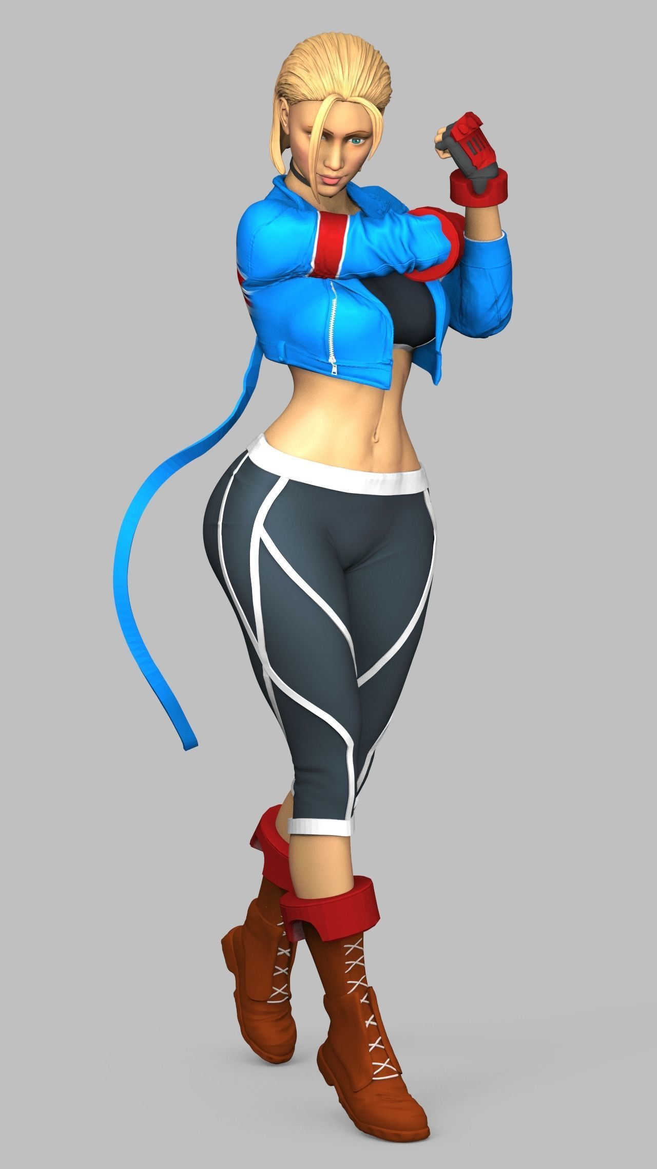 cammy street fighter 6 power pose 3D model 3D printable | CGTrader