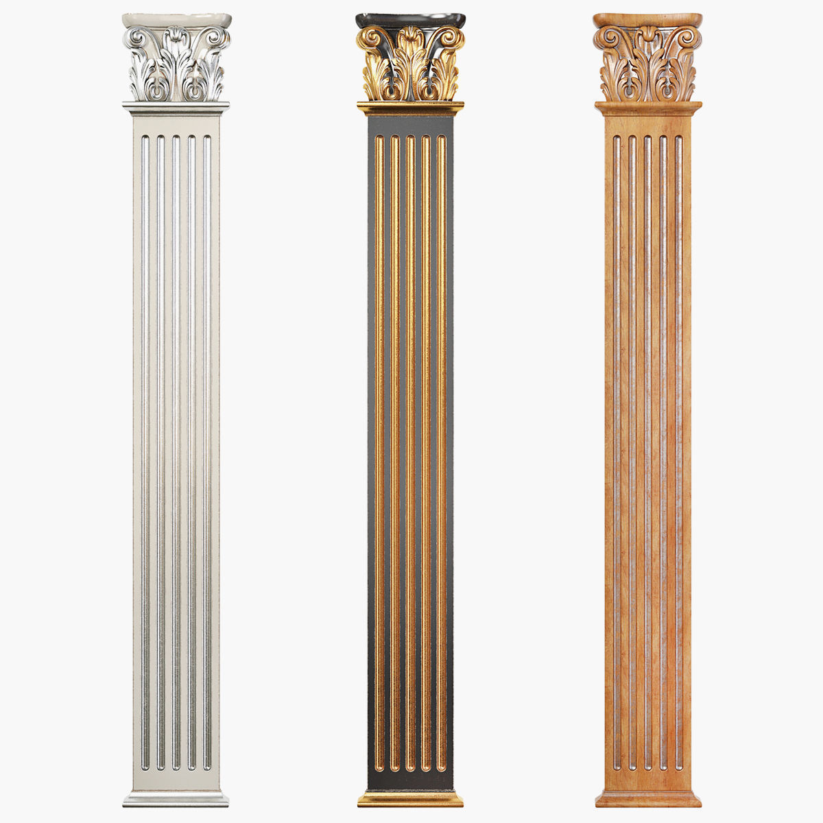 Classic pilaster 01 3D model | CGTrader