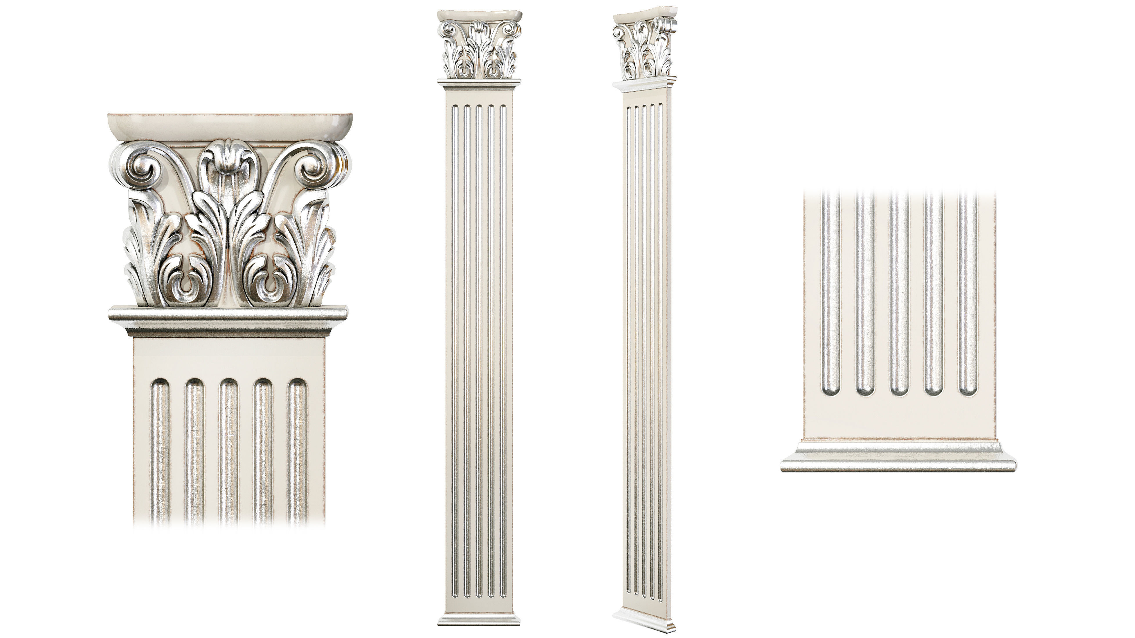 Classic pilaster 01 3D model | CGTrader