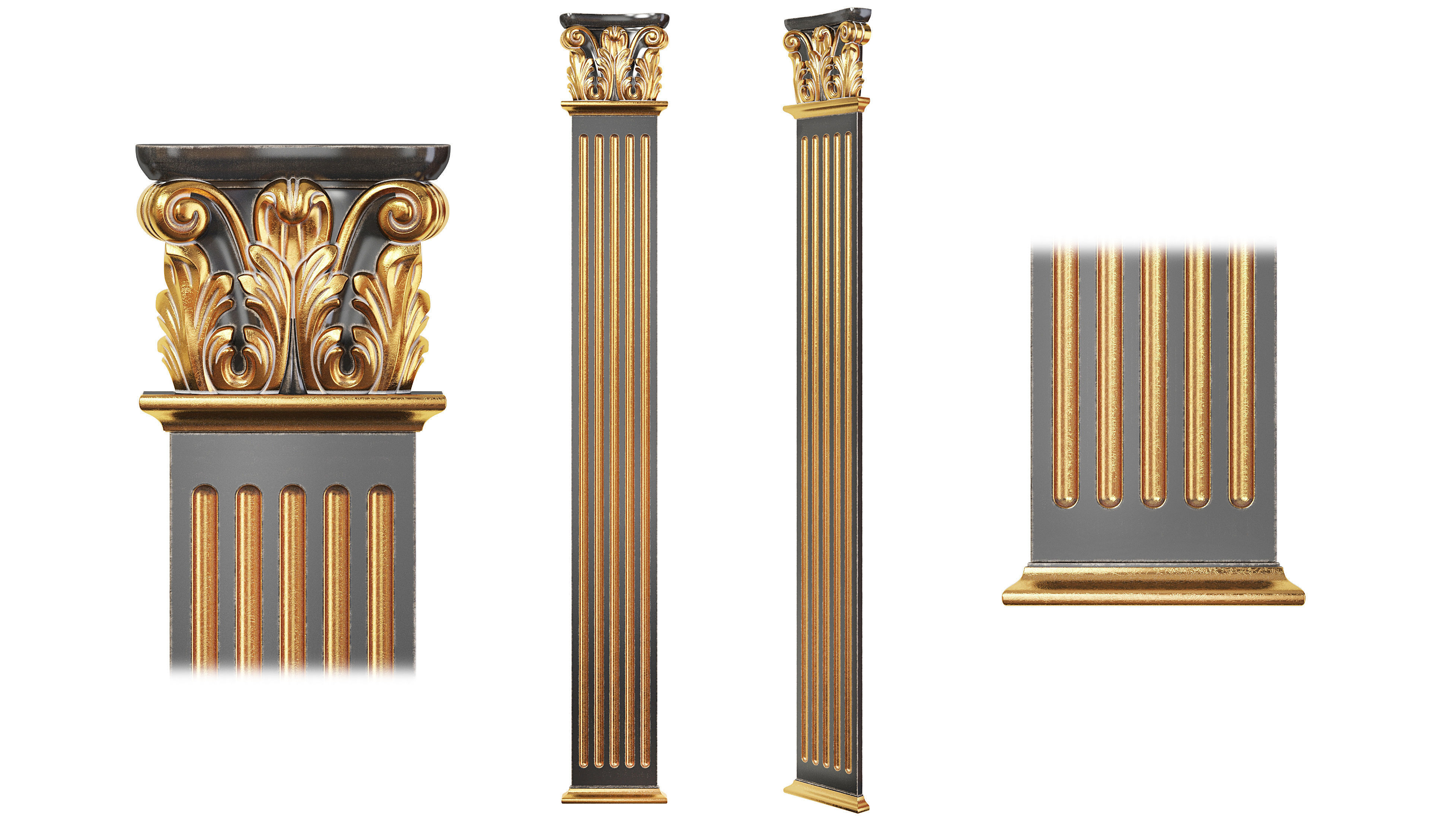 Classic pilaster 01 3D model | CGTrader