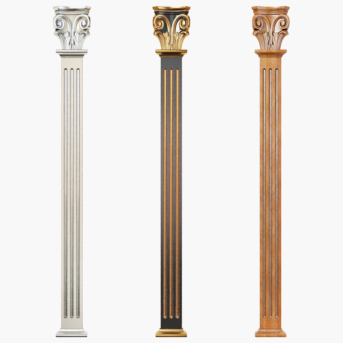 Classic pilaster 02 3D model | CGTrader