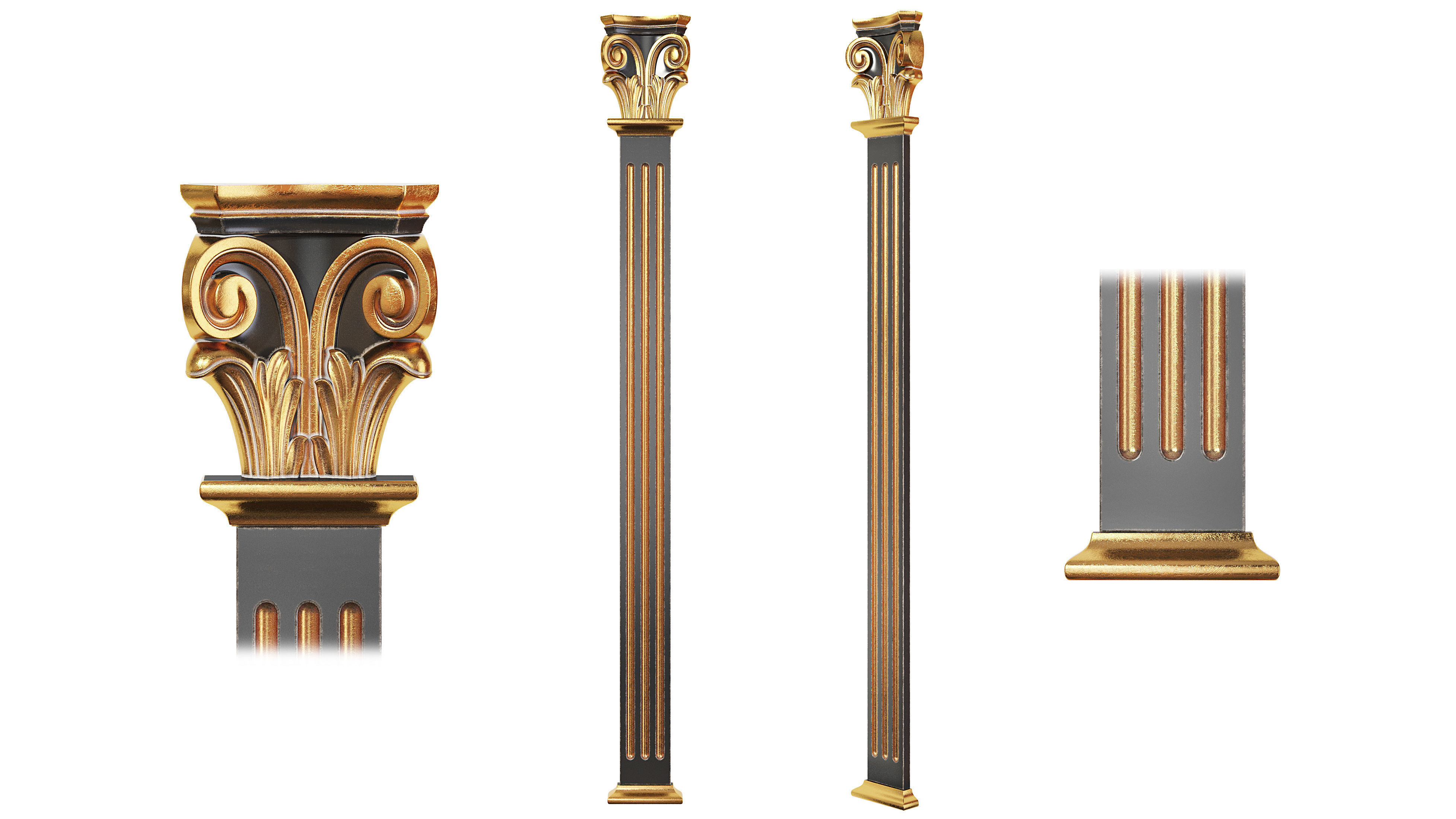 Classic pilaster 02 3D model | CGTrader