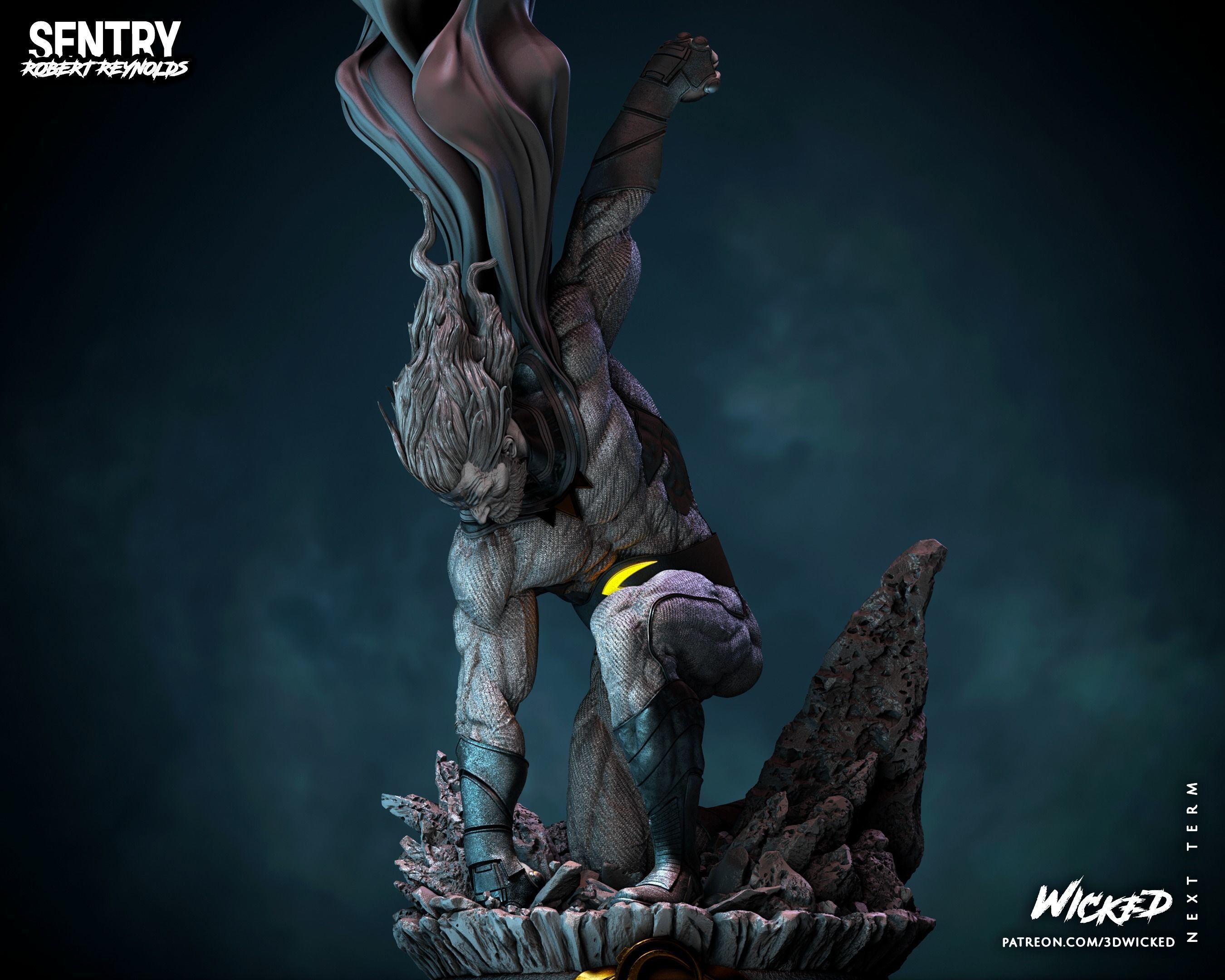 Wicked Marvel The Sentry Sculpture ready for 3d printing 3D model 3D ...