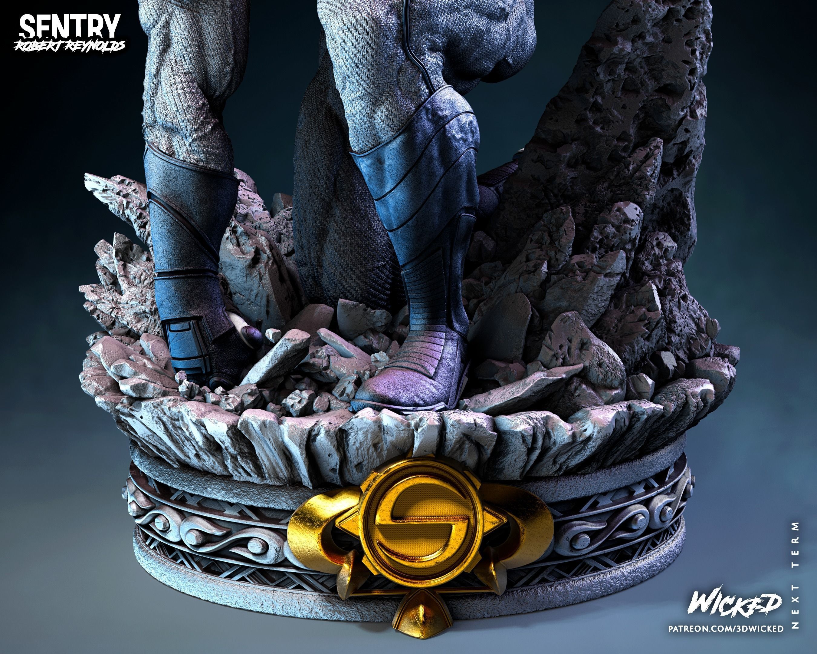 Wicked Marvel The Sentry Sculpture ready for 3d printing 3D model 3D ...