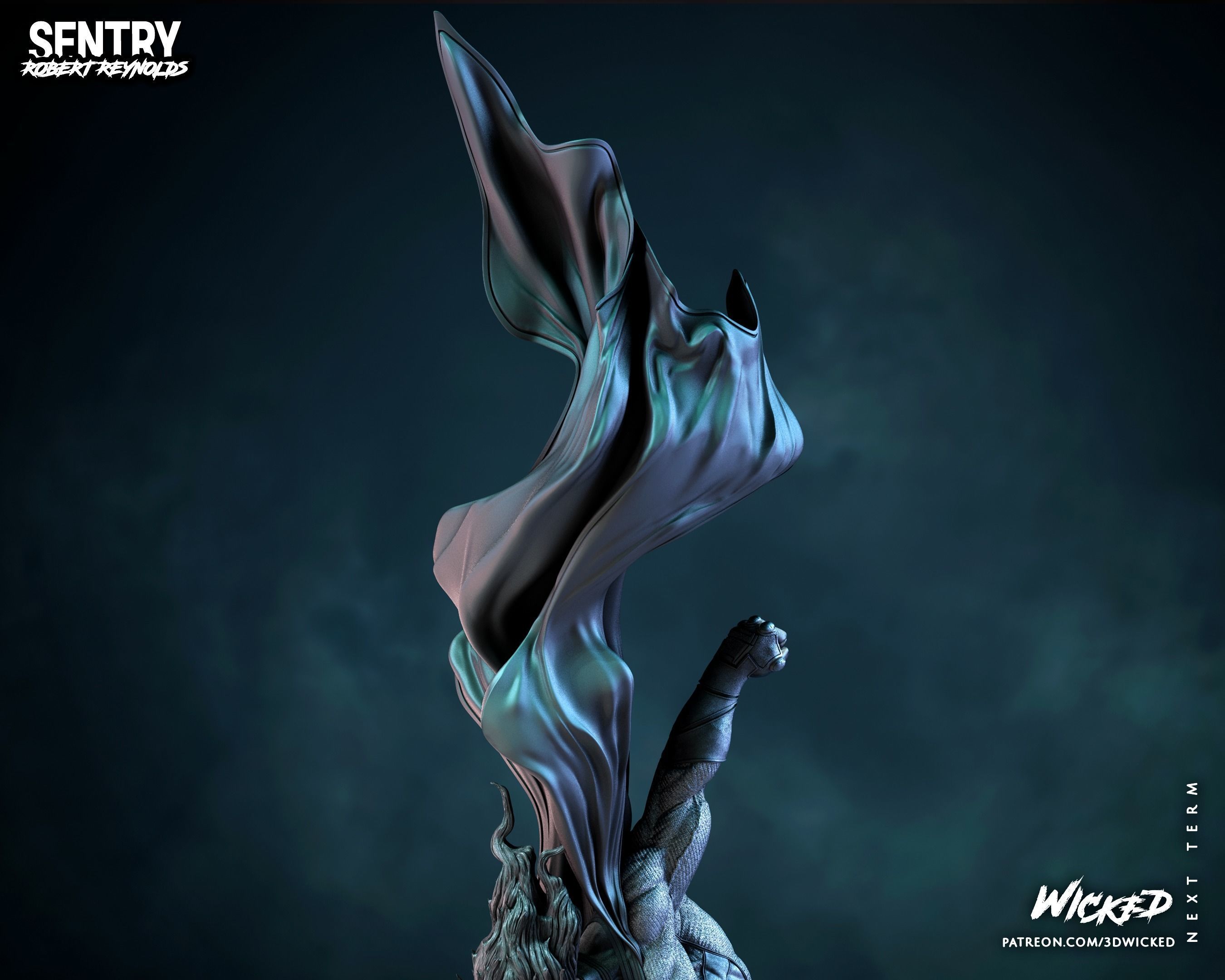 Wicked Marvel The Sentry Sculpture ready for 3d printing 3D model 3D ...