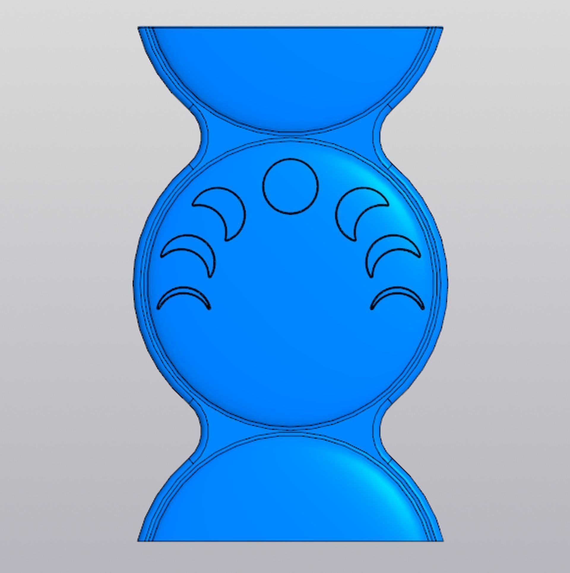 Moon phases Vase 3D model 3D printable | CGTrader