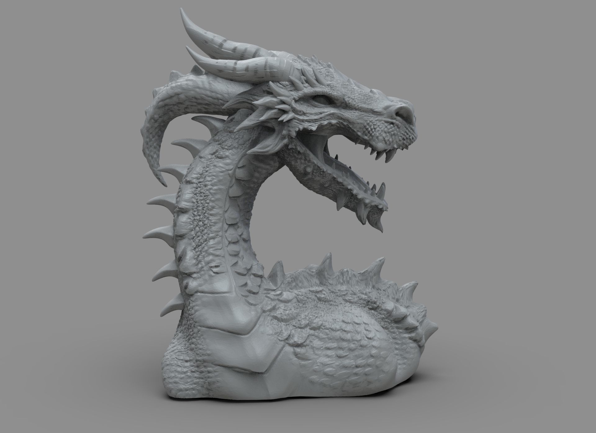 Dragon Bust 3D model 3D printable | CGTrader