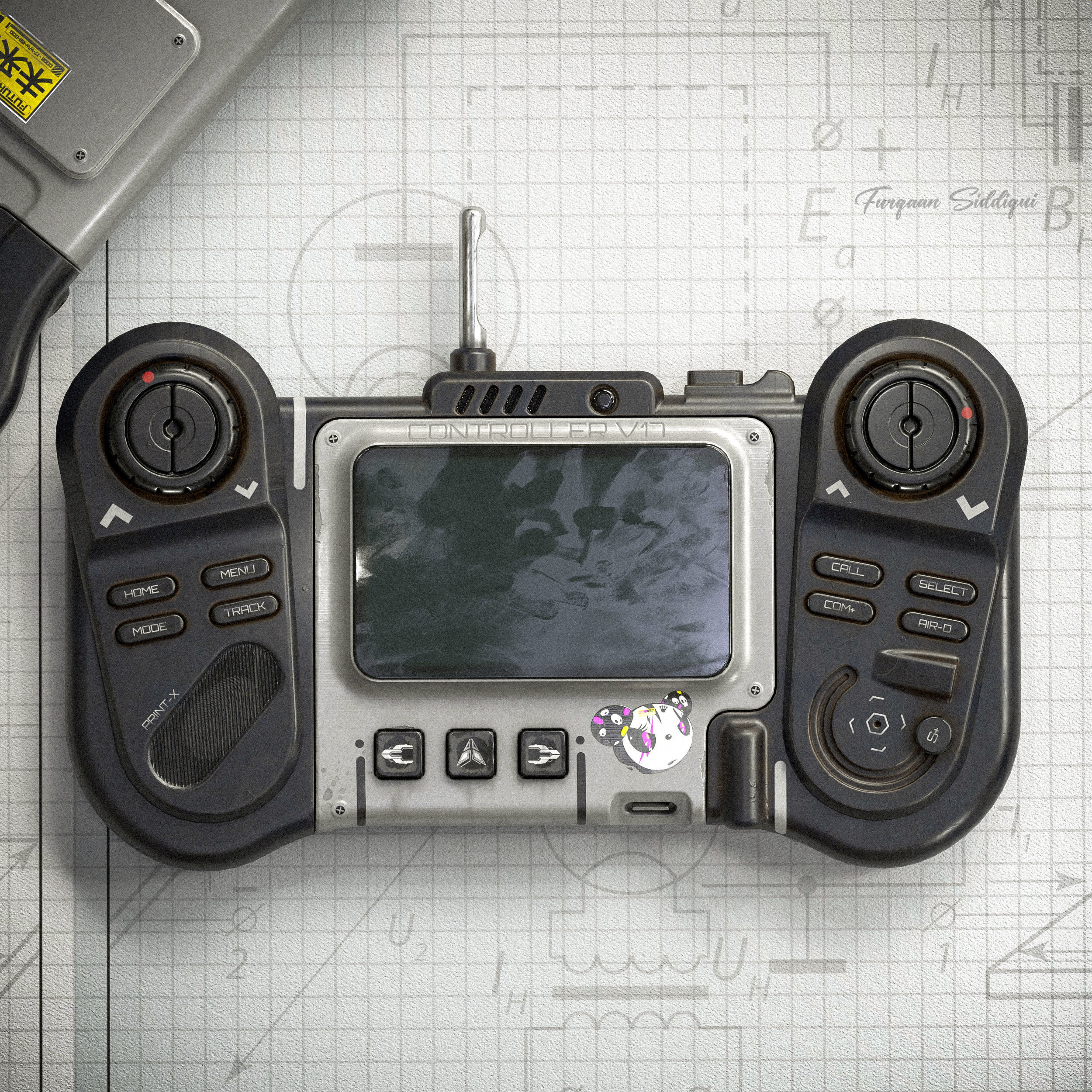 3D model Sci-Fi Controller V17 PBR VR / AR / low-poly | CGTrader