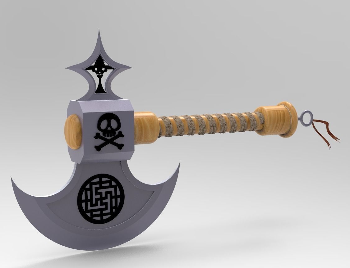 vikings war ax 3D model 3D printable | CGTrader