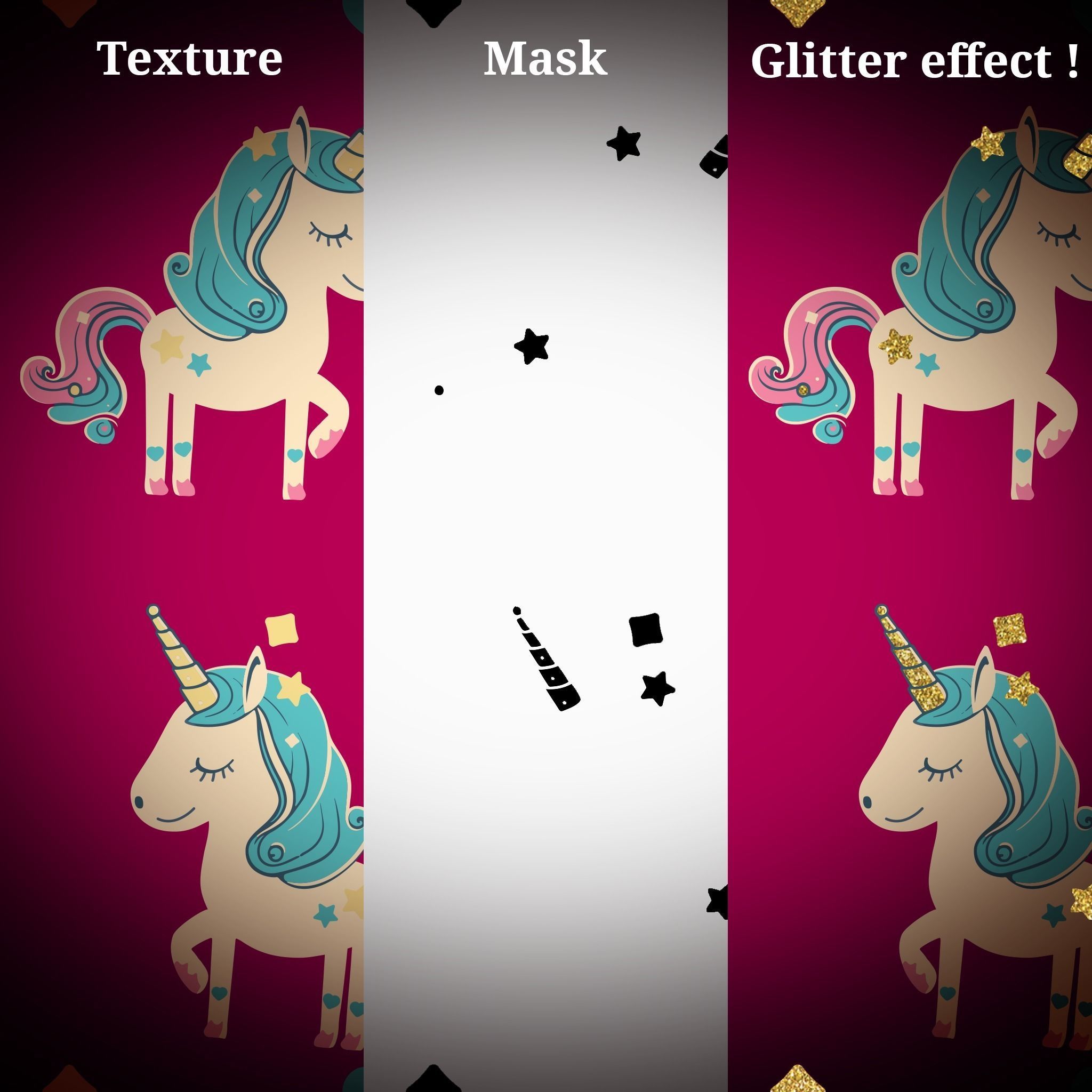 Scrunchy glitter unicorn 3D model animated | CGTrader